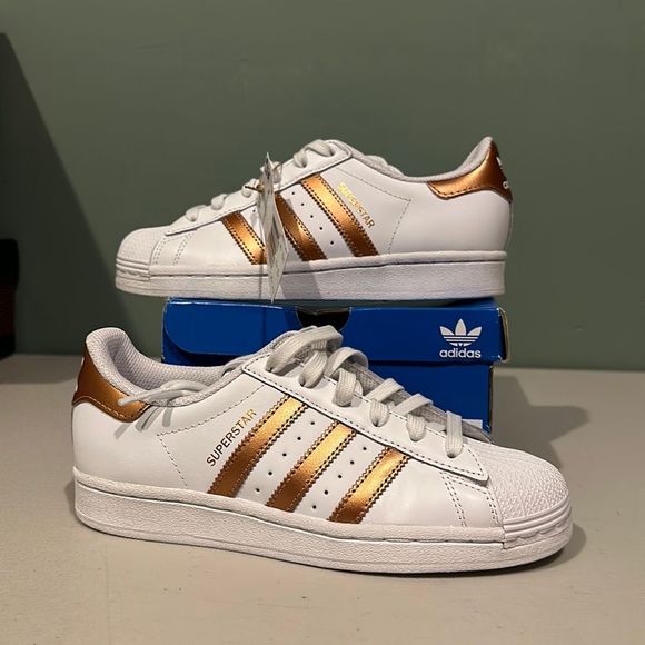 adidas | Shoes | Adidas Womenssuperstar Copper Metallic Multiple Sizes ...
